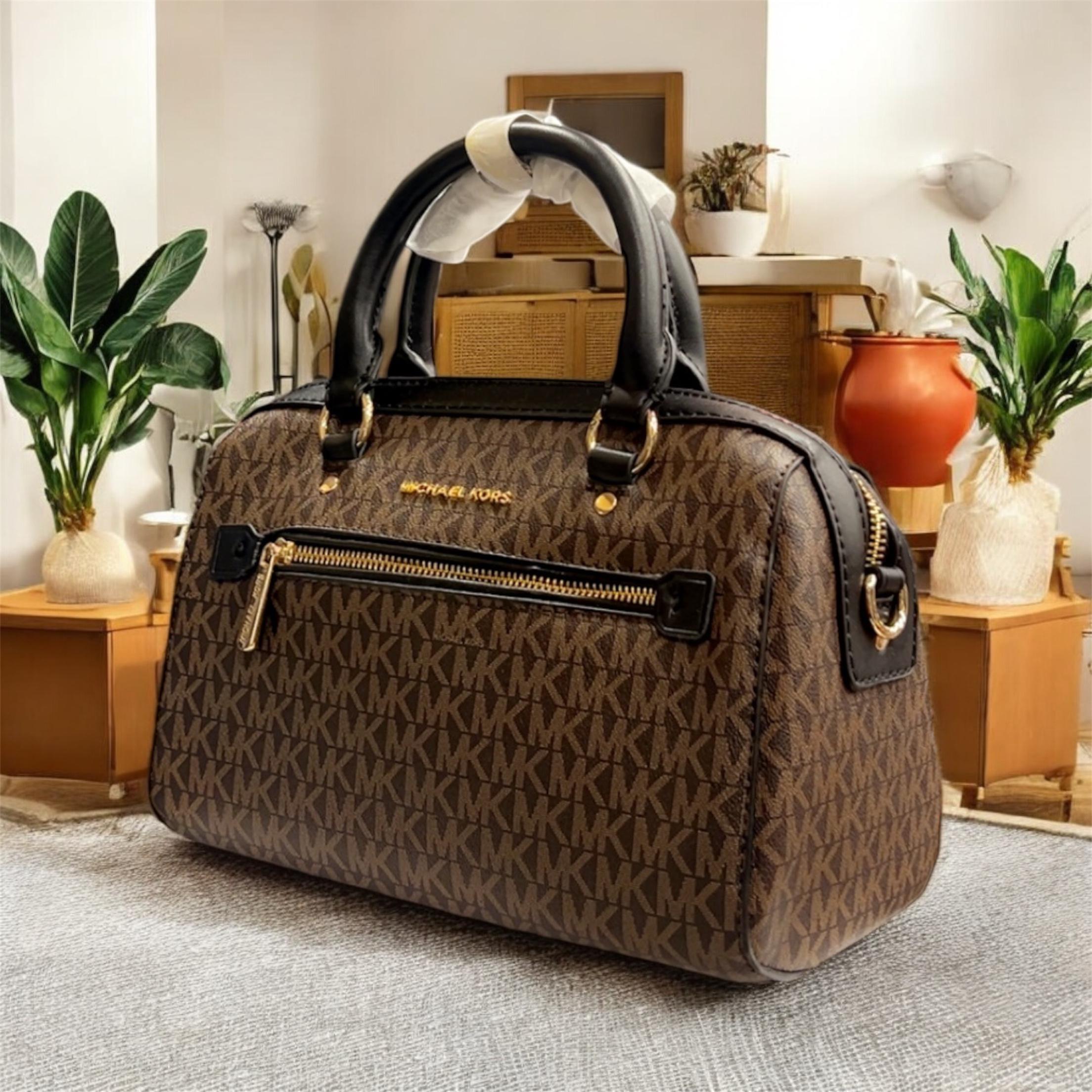 First Copy Handbag MK Marilyn Caviar Brown - First Copy Mart