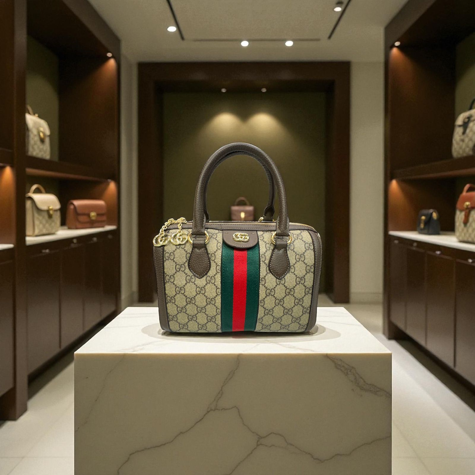 First Copy Bag GucciI Ophidia Boston Bag - First Copy Mart
